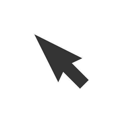 Vector Illustration Of Cursor Icon In Dark Color And White Background Vector Art At