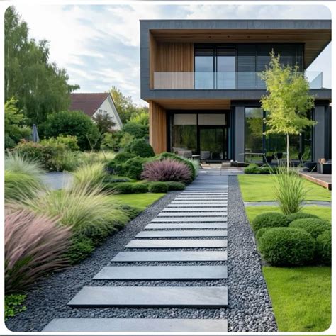 Современный ландшафтный дизайн Modern Backyard Landscaping Modern