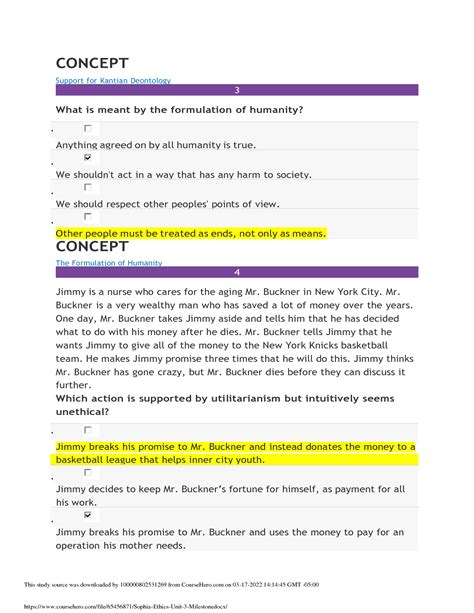 SOLUTION Sophia Ethics Unit 3 Milestone Docx Studypool
