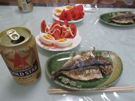 【2024624】晩御飯 小田原の鯵の開き 冷やしトマト、ゆで卵 S・北斗星の趣味のブログ