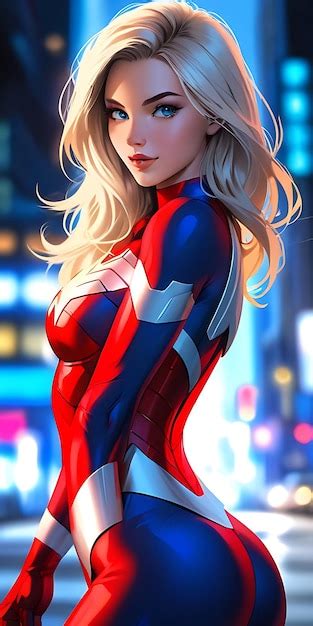 A Woman In A Superhero Costume Is Standing On A Wire Fence Premium Ai