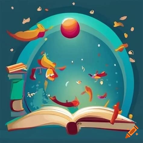 Happy Illustration For Storytelling With Books