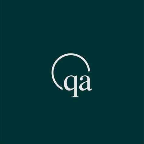 QA Initial Monogram Logo With Circle Style Design 25509824 Vector Art At Vecteezy
