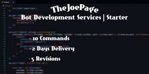 Make You A Discord Bot By Thejoepage Fiverr