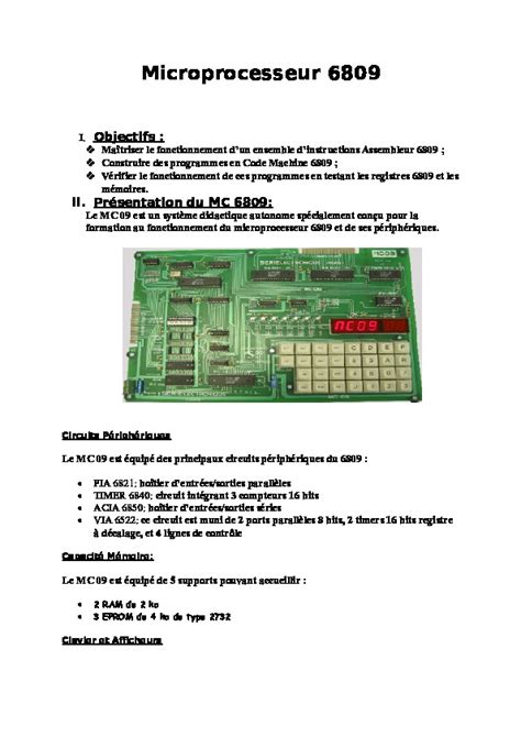 Microprocesseur Pdfcoffee Com