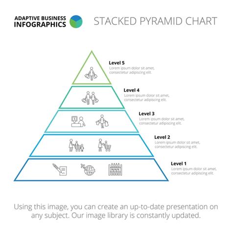 Stacked Pyramid Chart Template Stock Vector Image By RedineVector