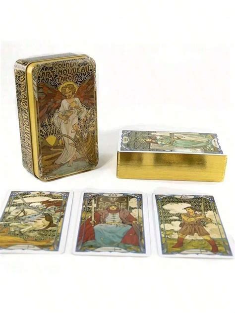 Golden Art Nouveau Tarot Deck Standard Edition Classic Art Nouveau
