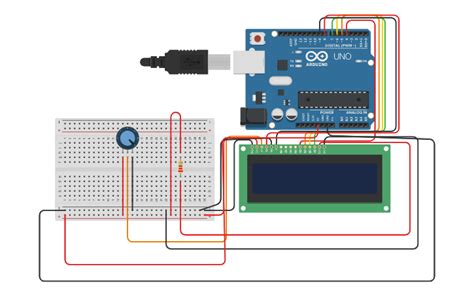 Circuit Design Lcd Ardiuno Tinkercad