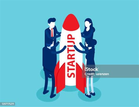 Kerja Tim Isometrik Dengan Startup Konsep Tim Bisnis Desain Gaya Vektor