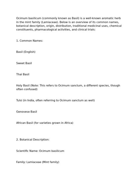 Med Plants Osimum Bacilicum Pdf Basil Anti Inflammatory