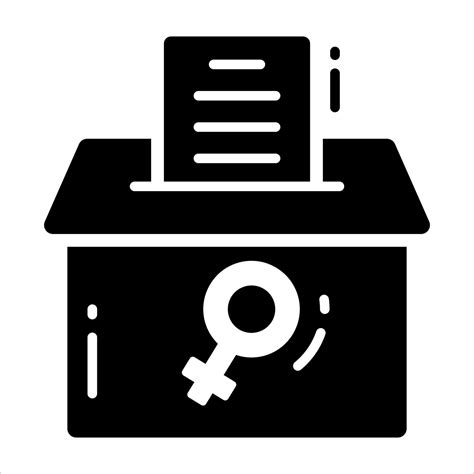 Voting Box With Feminine Symbol Vector Design Of Feminism Voting