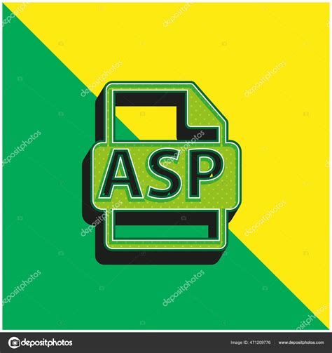 Asp File Format Symbol Green Yellow Modern Vector Icon Logo Stock Vector Image By Infolight