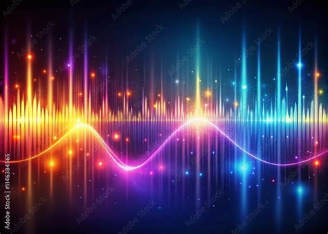 Abstract Equalizer Neon Lights Background Ai Generated Sound Wave Art