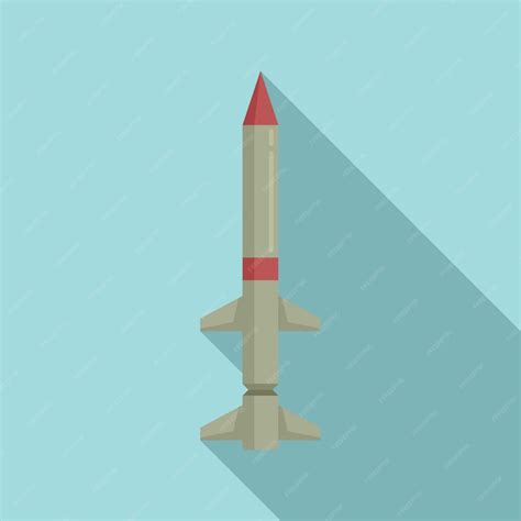 Premium Vector Missile Projectile Icon Flat Illustration Of Missile