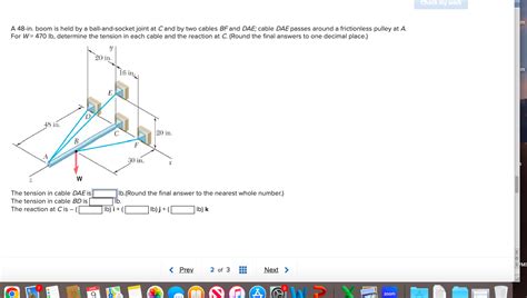Solved A In Boom Is Held By A Ball And Socket Joint At C Chegg