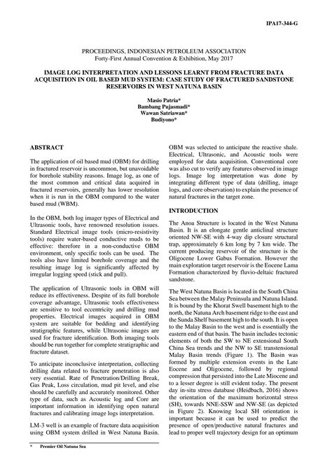 Solution Image Log Interpretation And Lessons Learnt From Fracture