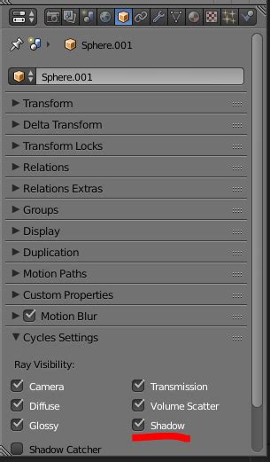 Rendering How Do You Keep A Single Object From Casting A Shadow