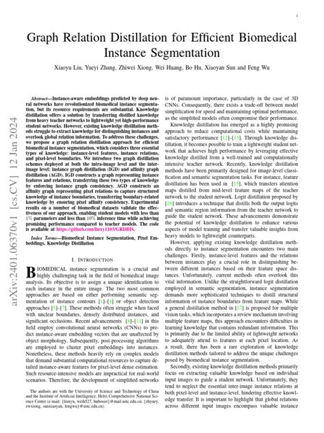 graph relation distillation for efficient biomedical instance