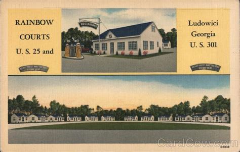 Rainbow Courts Ludowici Ga Postcard