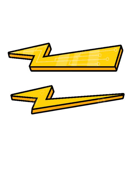 Element Lightning Technology Sense Spike Vector Buckle Free Decorative