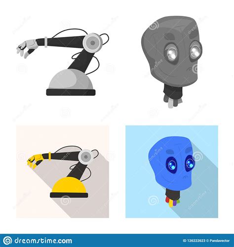 Vector Design Of Robot And Factory Symbol Collection Of Robot And