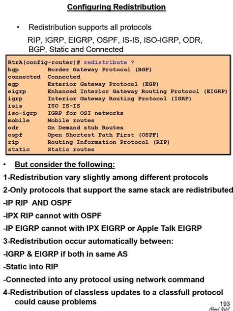 Summary Of Manipulating Multiple Routing Protocols Redistribution Pdf