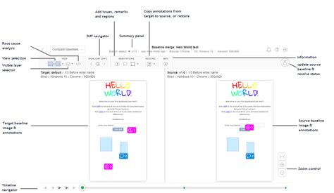 The Compare Baselines Editor
