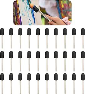 Amazon.com: Yenblow 30Pack Foam Paint Brushes, 1Inch Sponge Paint Brush ...