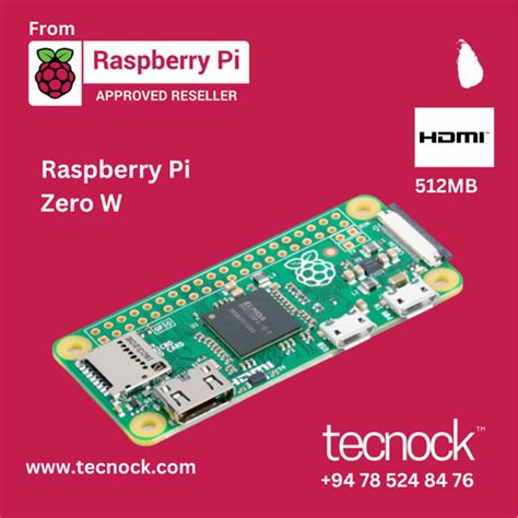 Raspberry Pi Zero W WiFi Bluetooth Bluetooth Low Energy HAT Compatible Tecnock