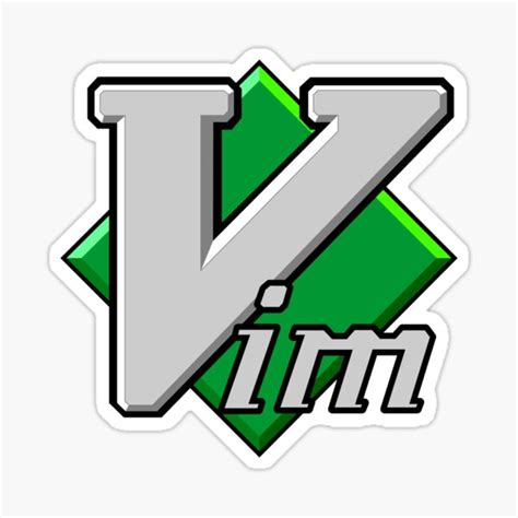 Vim Linux Editor Logo Sticker By Developerfriday Redbubble