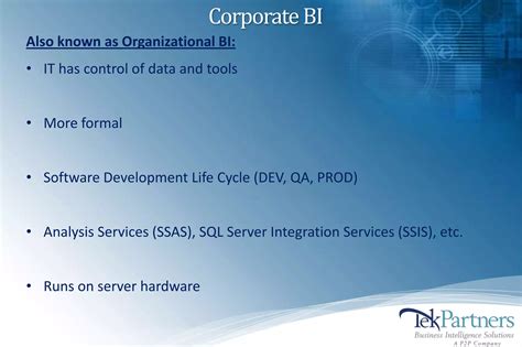 Balanced BI Approach Power Pivot SSAS Tabular PPT
