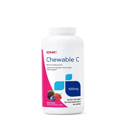 Chewable C Mg Chewable Mixed Fruit Vegetarian Tablets Gnc Com Au