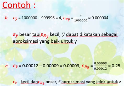 Metode Numerik Error Asal Dan Rambatannya Serta Contohnya Computer