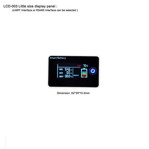 Pc And Bluetooth Communication Module Battery Lcd Display Panel Of Smart Bms With Uart Or Rs485