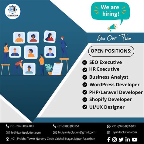 Liyan It Solution On Linkedin Urgentopening Seoexecutive Hrexecutive Businessanalyst 10