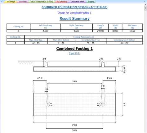 Machine Foundation Design Spreadsheet Regarding Dynamic Drawings In The