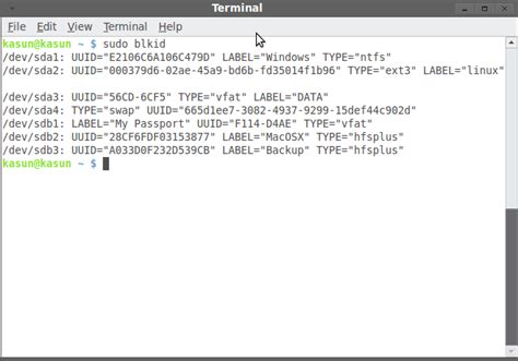 Kasun S Blog How To Check Uuid Label And Filesystem Type In Linux