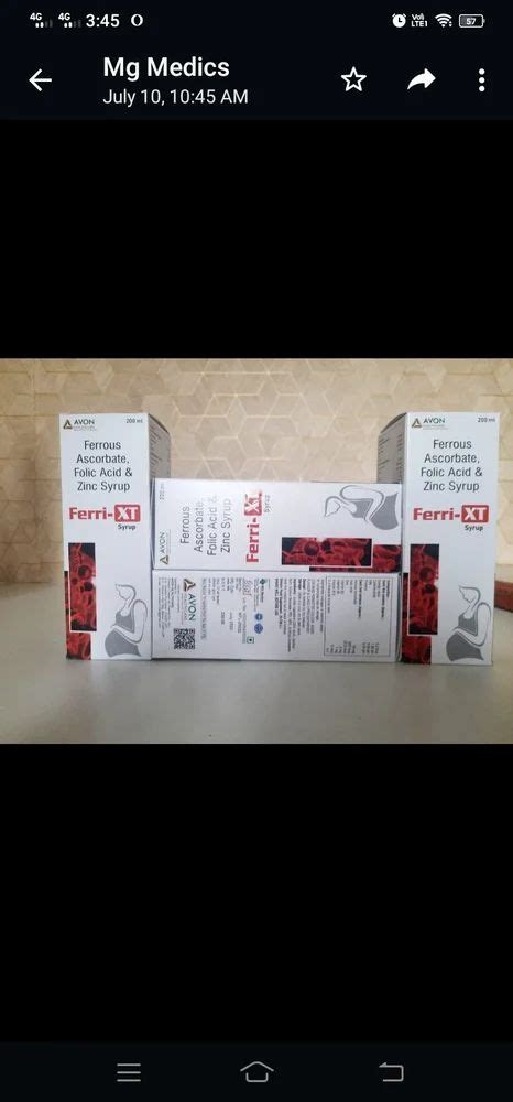 Syp Ferri Xt Packaging Size 200 Ml At Rs 22 Bottle In Karvi Id