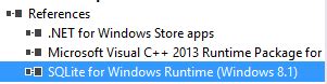 New Windows Universal App With SQLite 3 8 7 4 Doesn T Work Stack Overflow