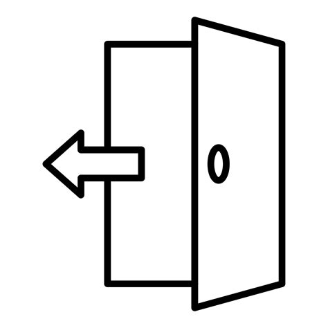 Exit Door Icon Style 21211753 Vector Art At Vecteezy