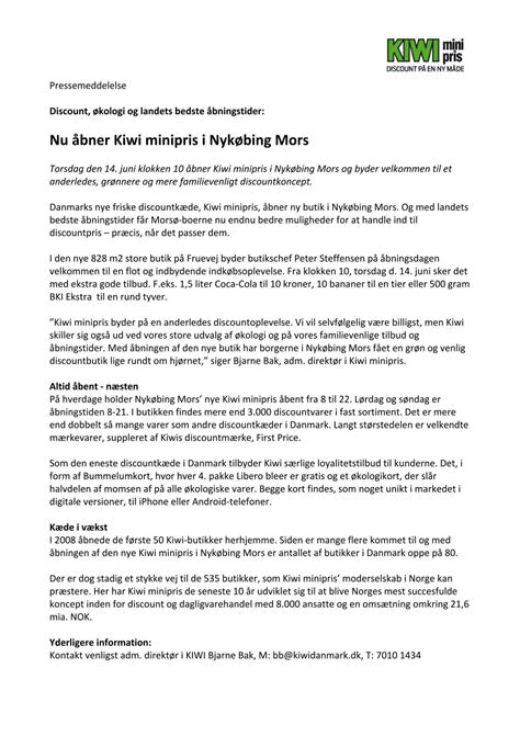 Nu åbner Kiwi Minipris I Nykøbing Mors
