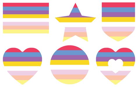 Pangender Pride Flag In Shape Set Lgbtq Flag In Shape Set 25863375