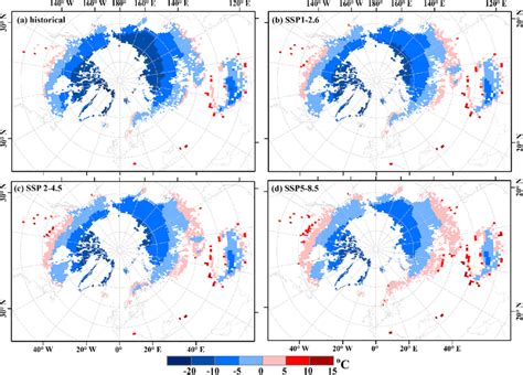 Spatial Distributions Of Mean Annual Air Temperature In Permafrost Download Scientific Diagram