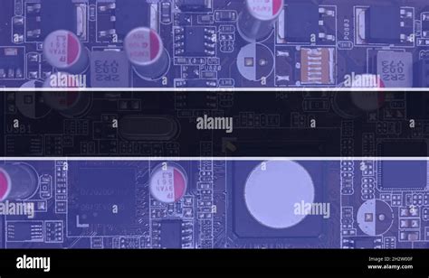 With Electronic Components On Integrated Circuit Board Backgrounddigital Electronic Computer