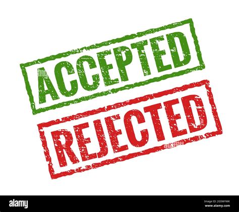 Accepted Rejected Stamp Icon Aproved Secret Modern Rubber Stamp Design