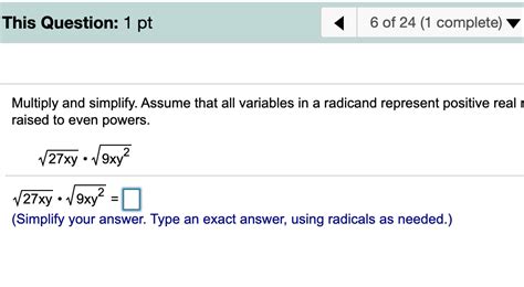 Solved This Question 1 Pt 6 Of 24 1 Complete Multiply And Chegg Com
