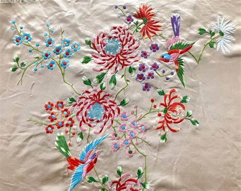 Vintage Chinese Embroidery Etsy