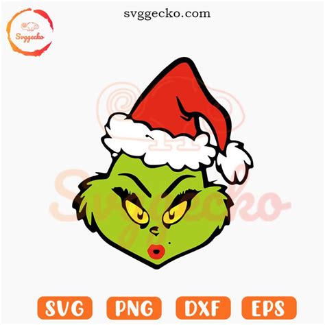 Grinch Woman Face Svg Mrs Grinch Svg Funny Christmas Grinch Svg Png