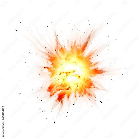 Realistic Muzzle Flash Effect On Isolated With Transparent Concept Stock Illustration Adobe Stock