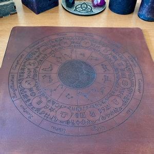 Divination Mat With Zodiac Circle Casting Mat For Runes Pendulum